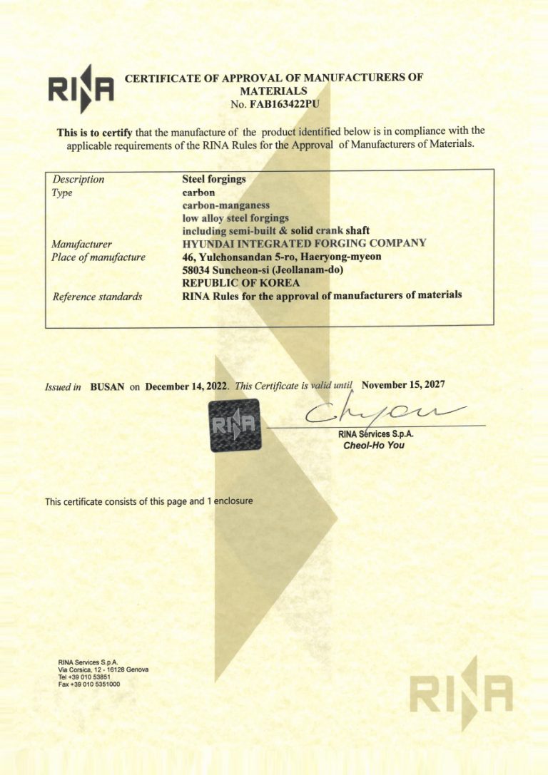 CERTIFICATES - HYUNDAI IFC